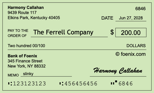 How To Write A Check For 200